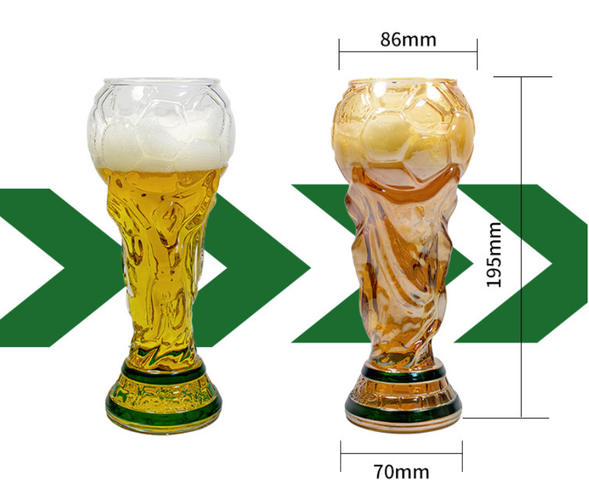 World Cup 2026 Trophy Beer Glass for Game Day, Man Cave & Football Fan ...